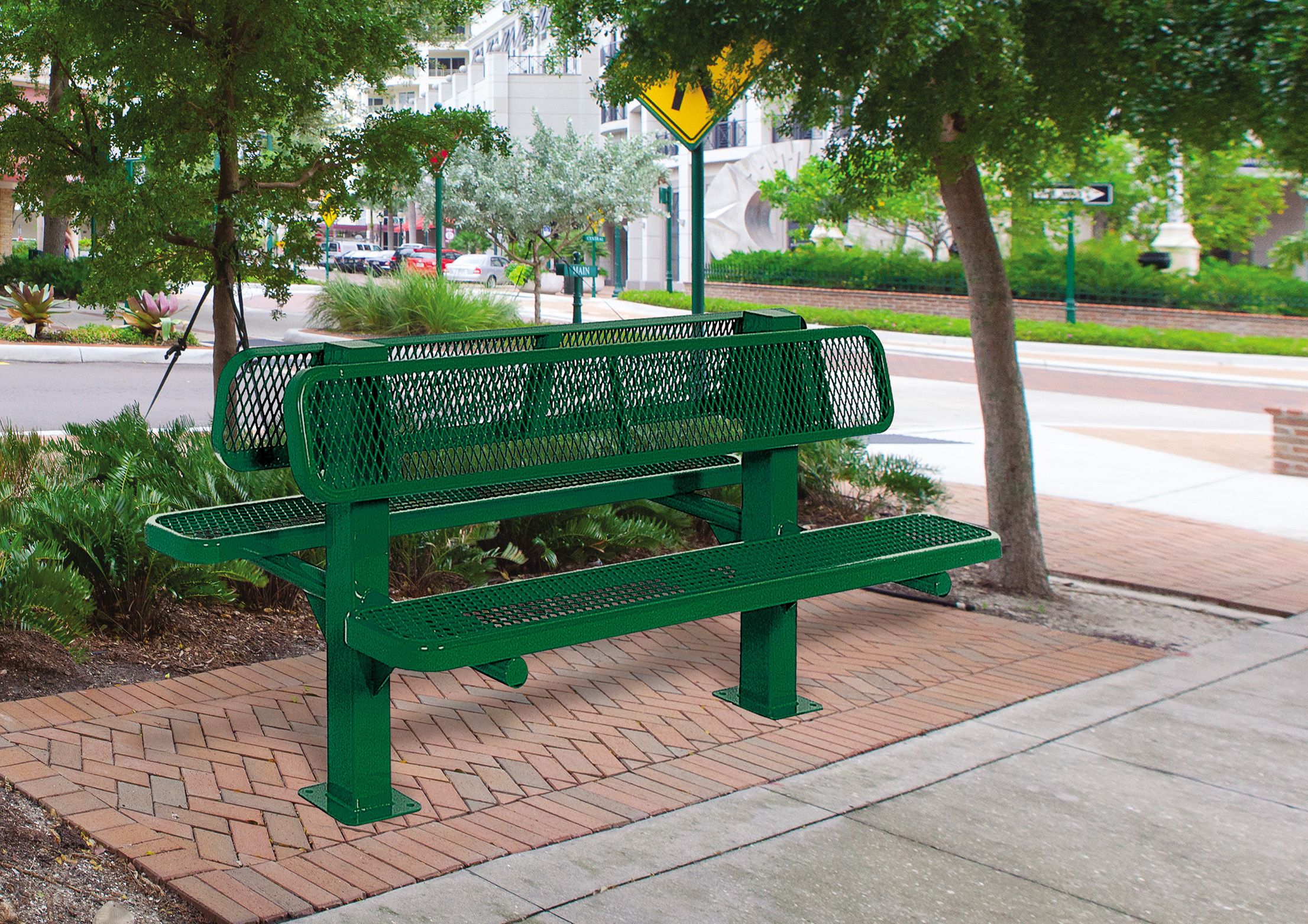Double-Sided Bollard Style Bench | Ultrasite